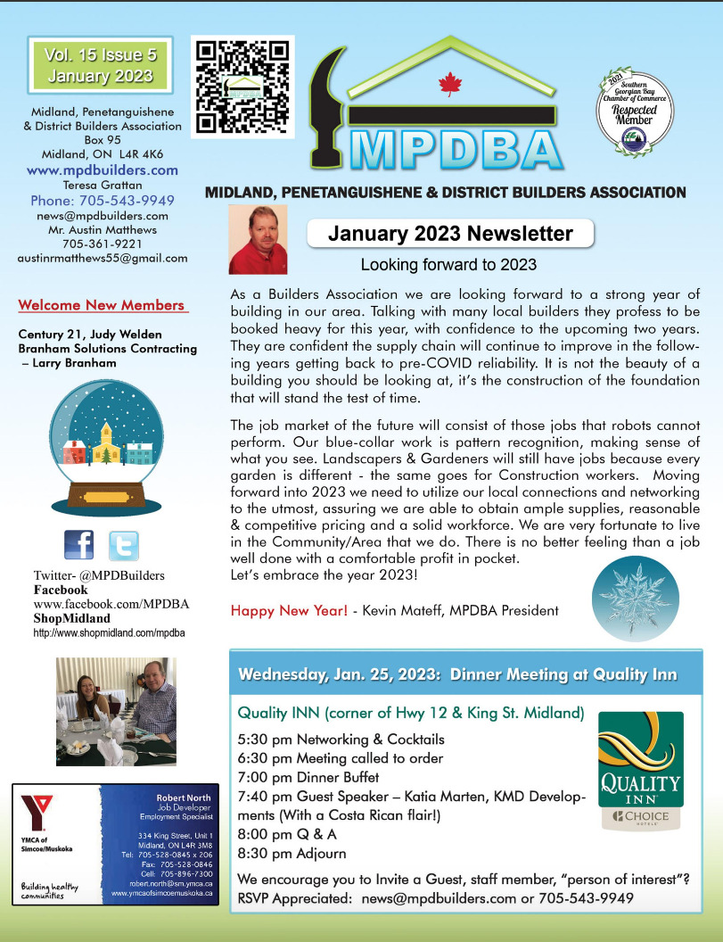 January 2023 Newsletter - Midland, Penetanguishene & District Builders ...