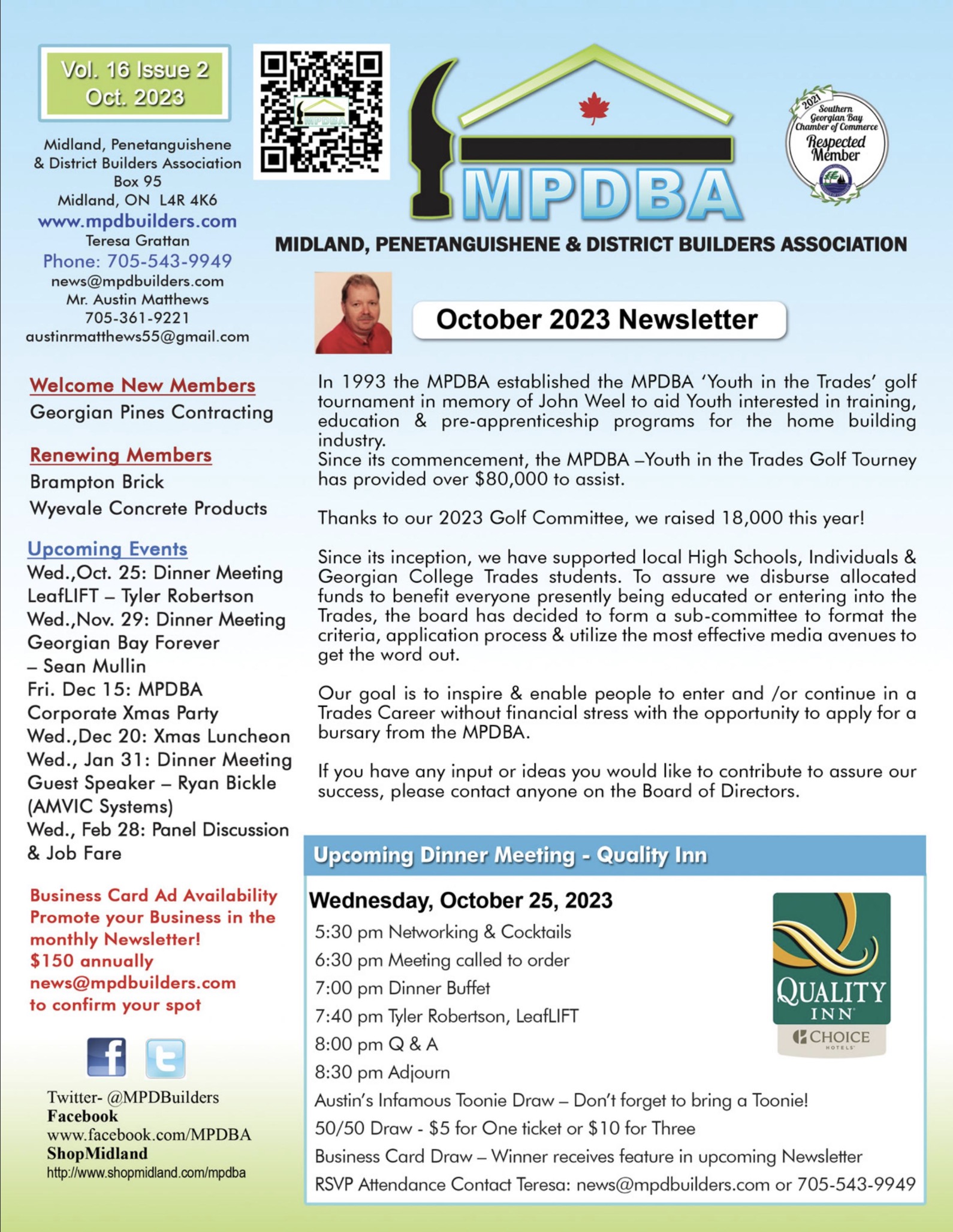 October 2023 Newsletter - Midland, Penetanguishene & District Builders ...